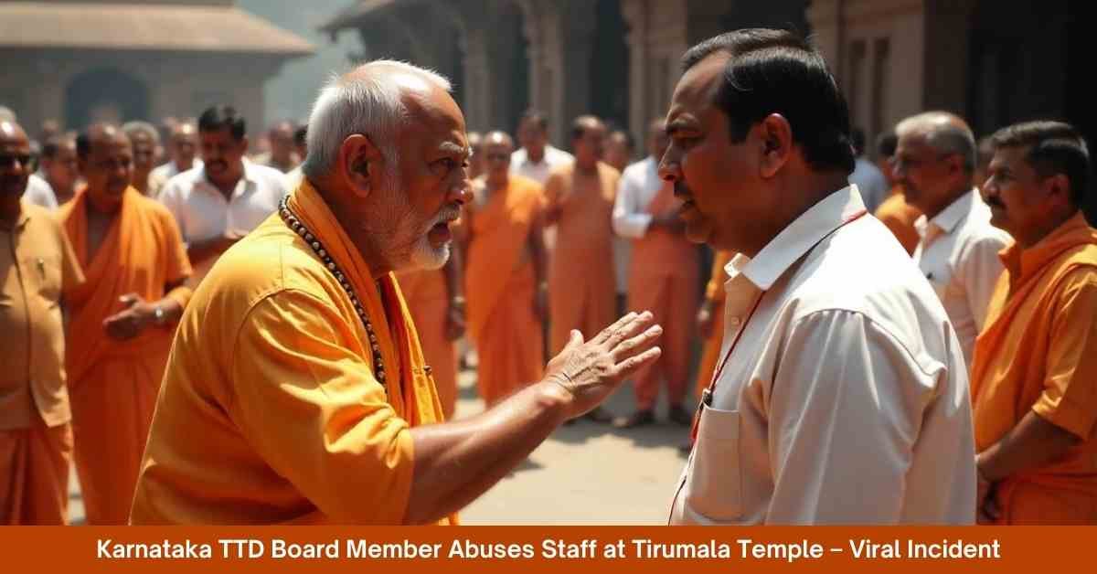 Karnataka TTD Board Member Abuses Staff at Tirumala Temple – What Happened?