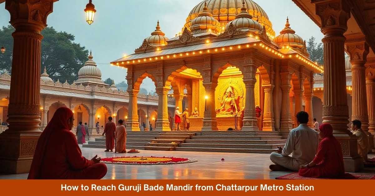 How to Reach Guruji Bade Mandir from Chattarpur Metro Station