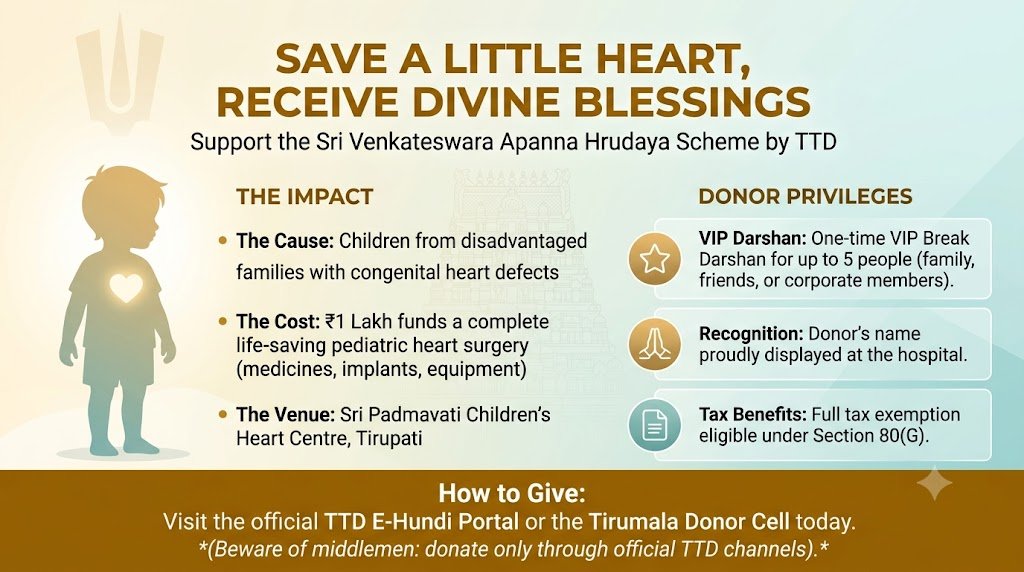 Apanna Hrudaya Scheme: Complete TTD Donor Benefits Guide