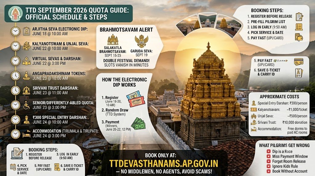 TTD September Quota 2026: Dates, Timings & Full Guide